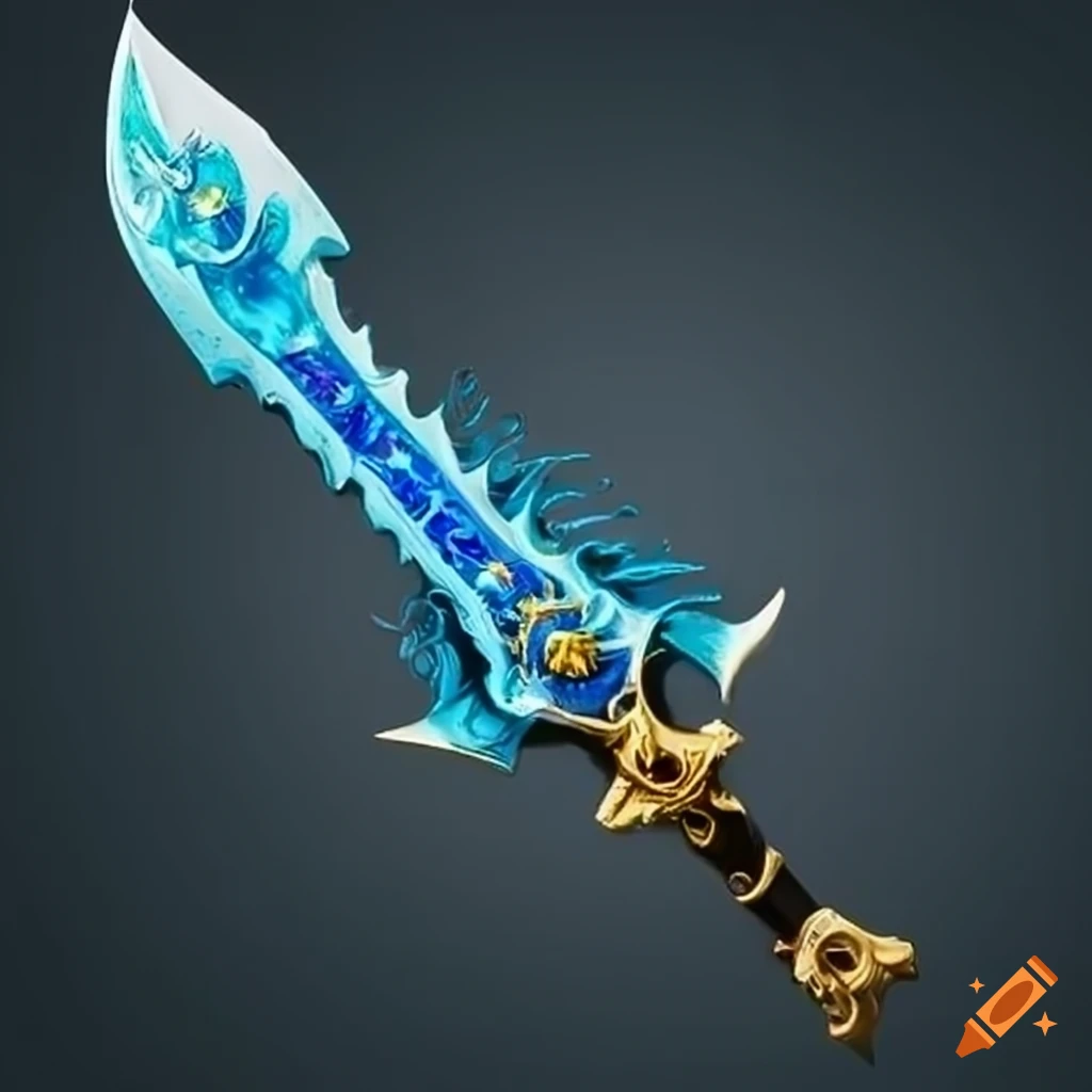Mythic master sword with a perfect wave design on Craiyon
