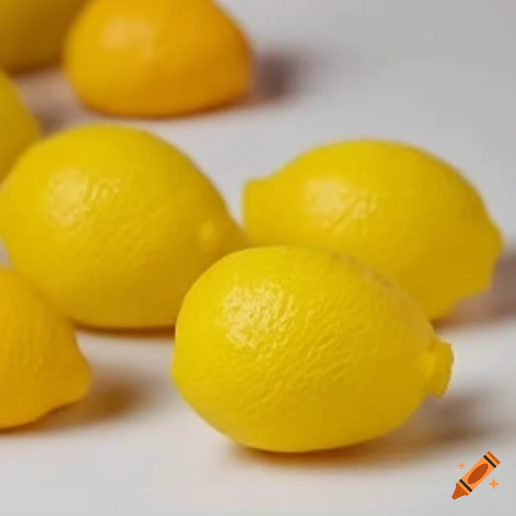 Lemon-shaped delicious candies on Craiyon