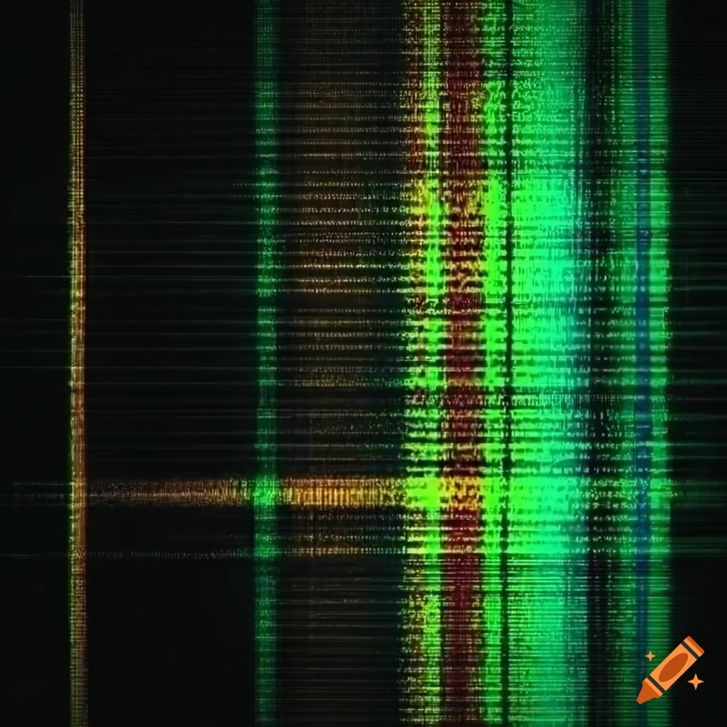 Glitchy double exposure of jackson pollock art and vhs glitch on ...