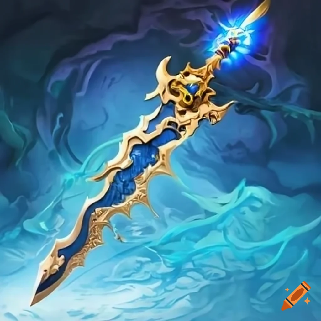 Mythic master sword with a perfect wave design on Craiyon
