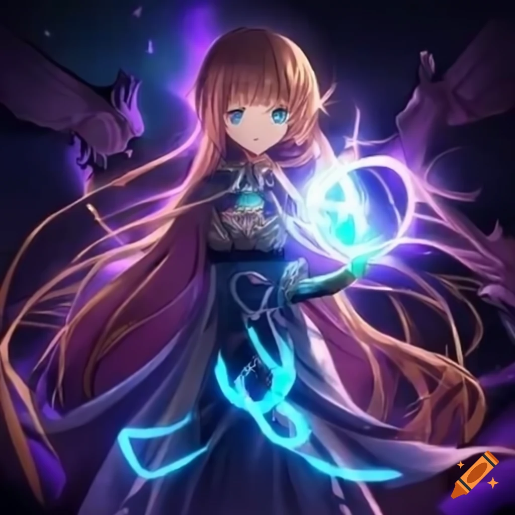 Anime spirit summoning divine magic for help on Craiyon