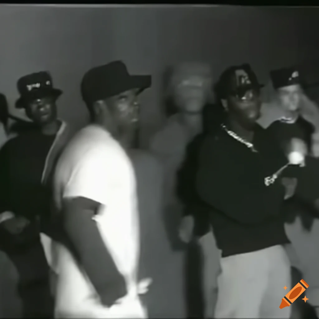 1990s hip-hop documentary with nwa walking on a sea wall in a storm on ...