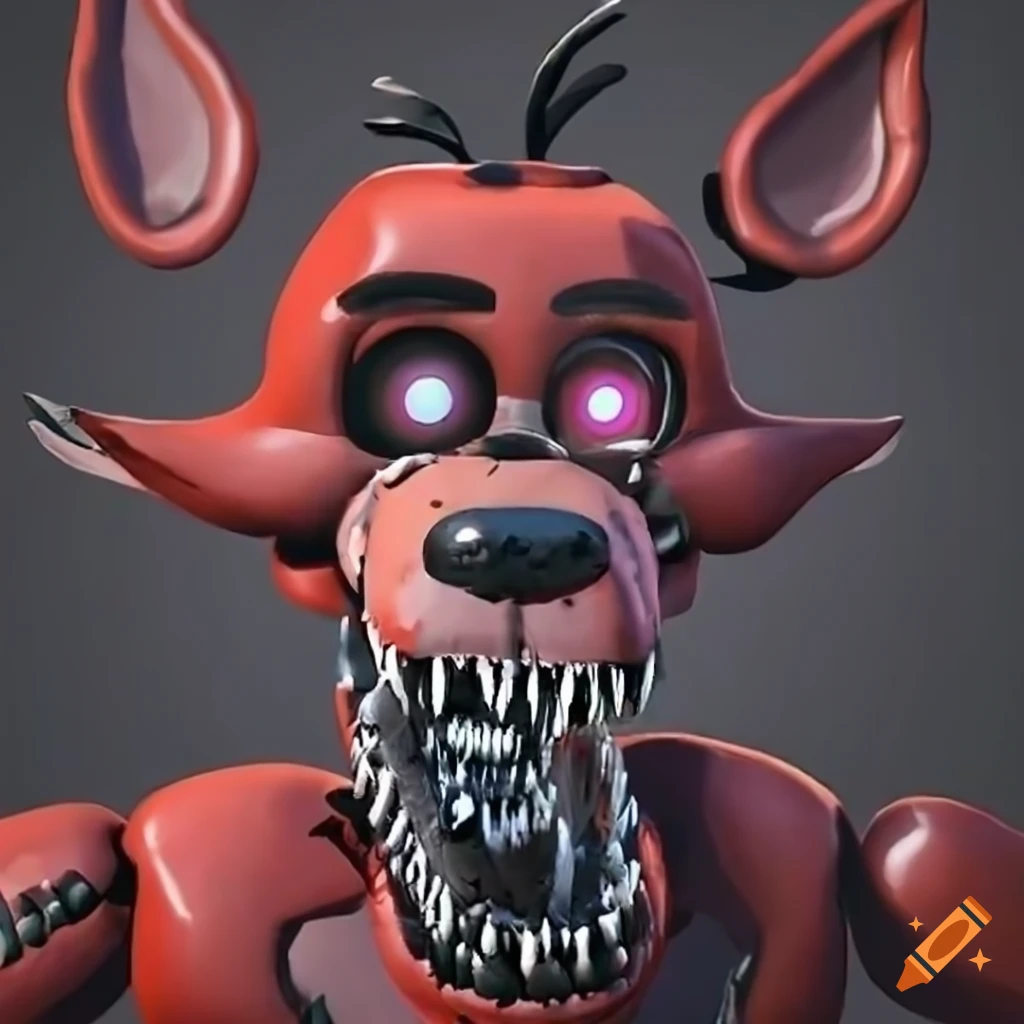 Nightmare foxy character on Craiyon