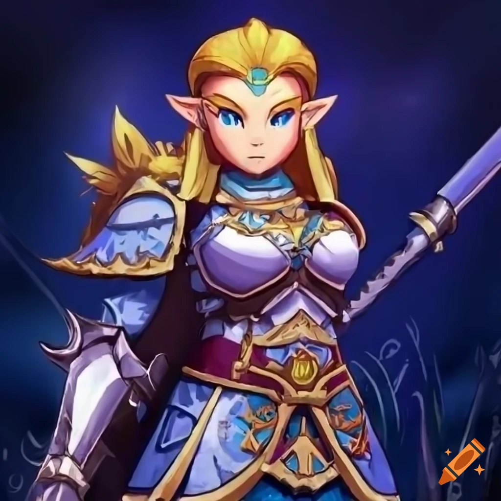 Hyrule knight warrior from zelda in anime style on Craiyon