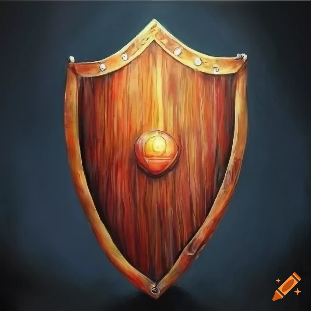 Shield canvas painting on Craiyon