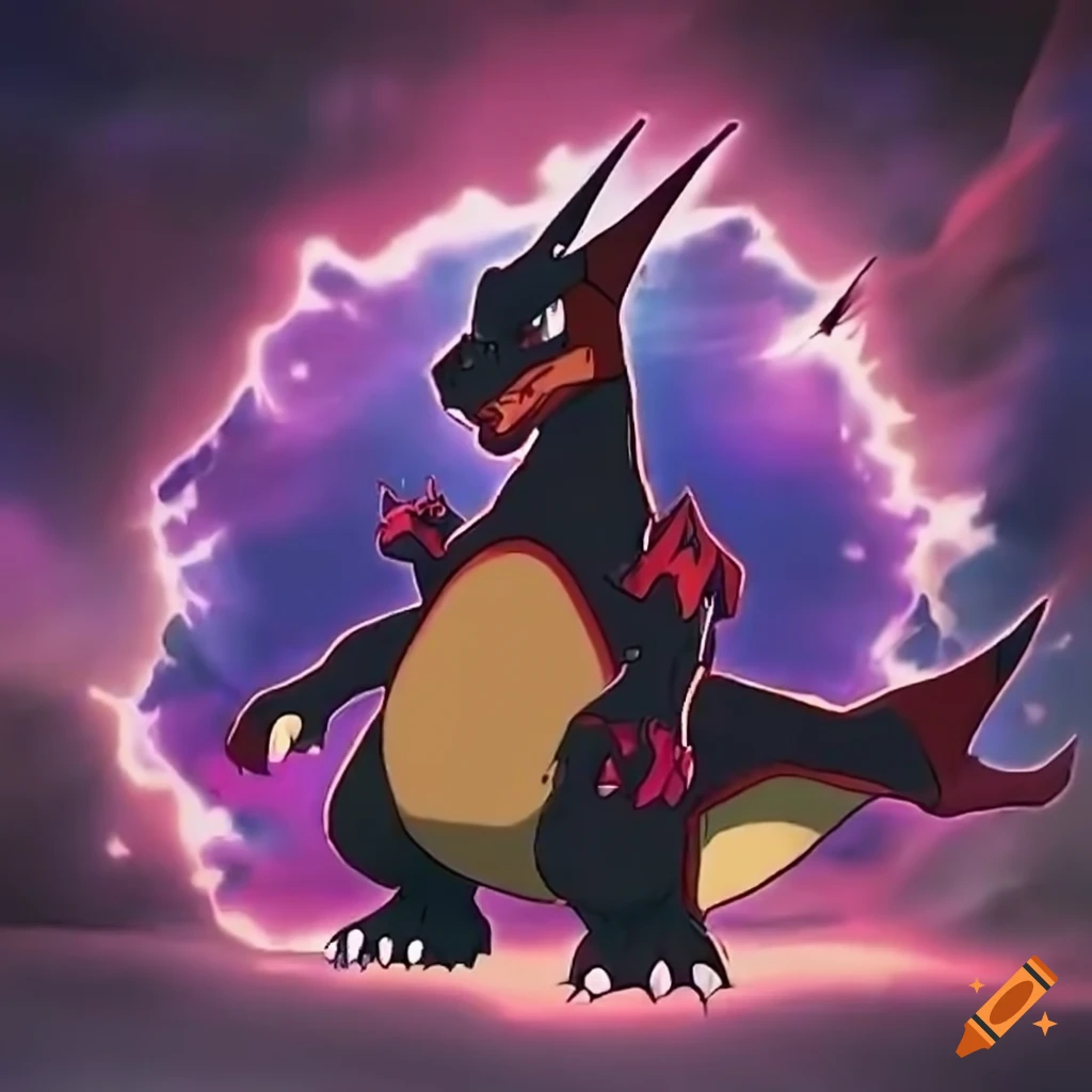 Magical fusion of charizard and gastly on Craiyon