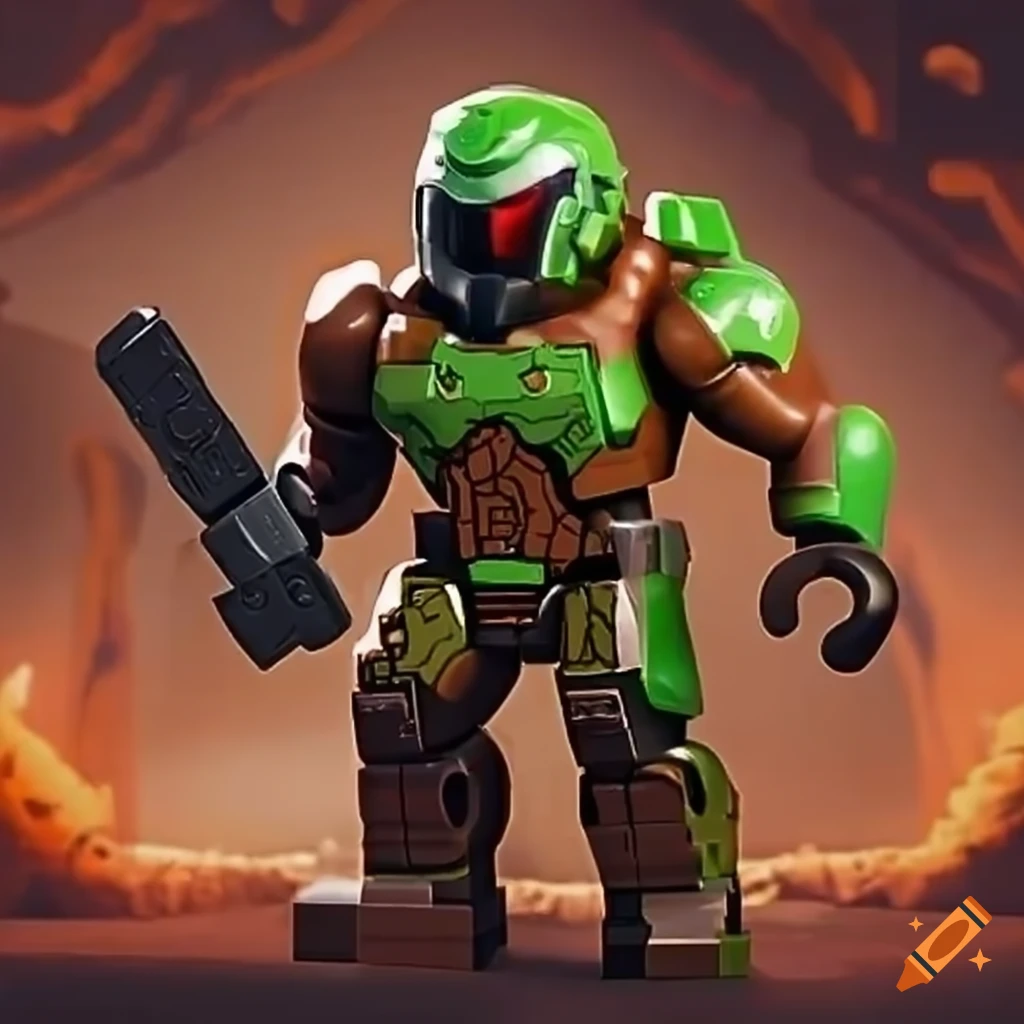 Lego doom slayer on Craiyon