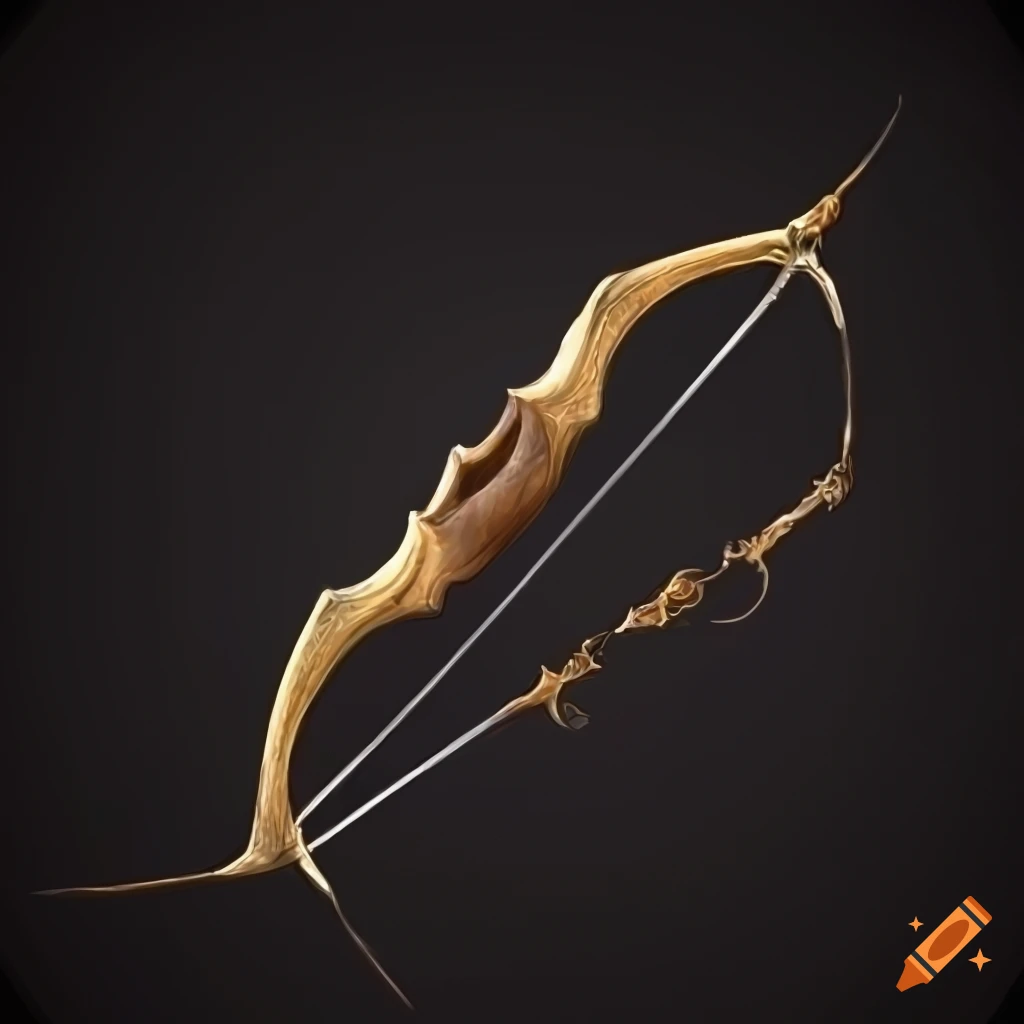 Elvish bow in a fantasy setting on Craiyon