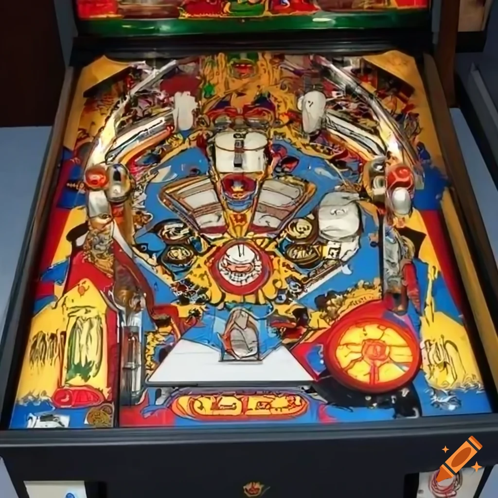 Pinball machine with landsknecht theme on Craiyon
