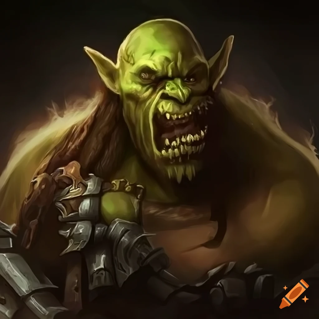 Concept splash art of orc named matyl on Craiyon