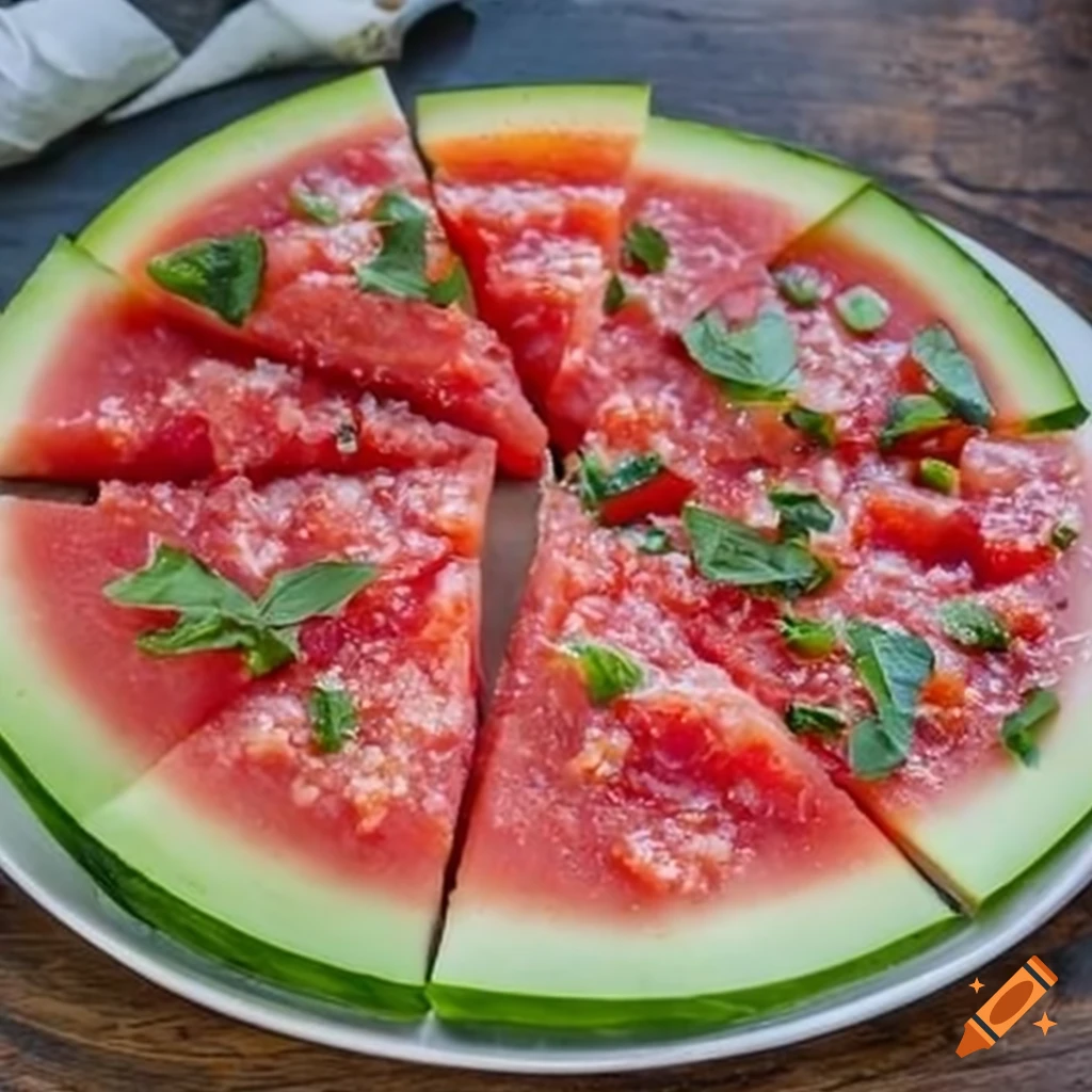 Watermelon pizza on Craiyon