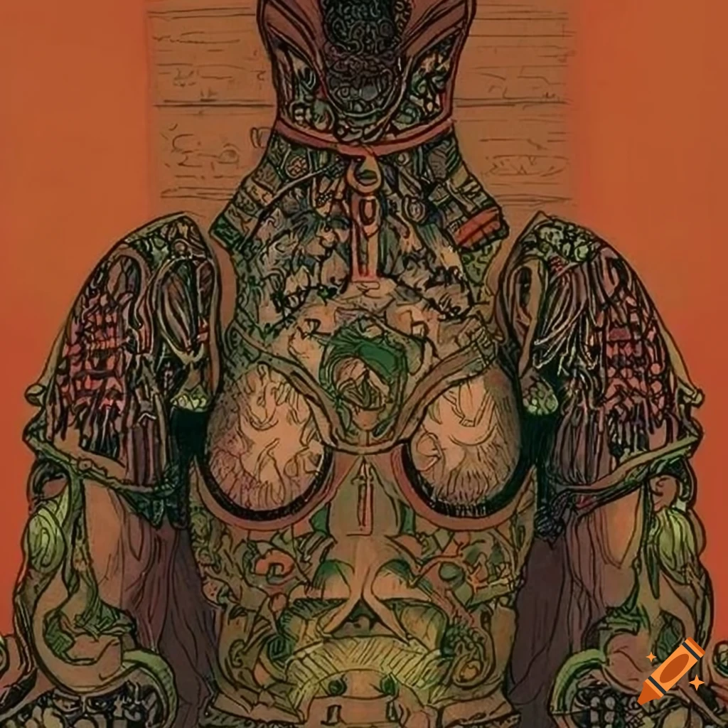 Forest-inspired torso armor design with practical ornaments by ivan ...