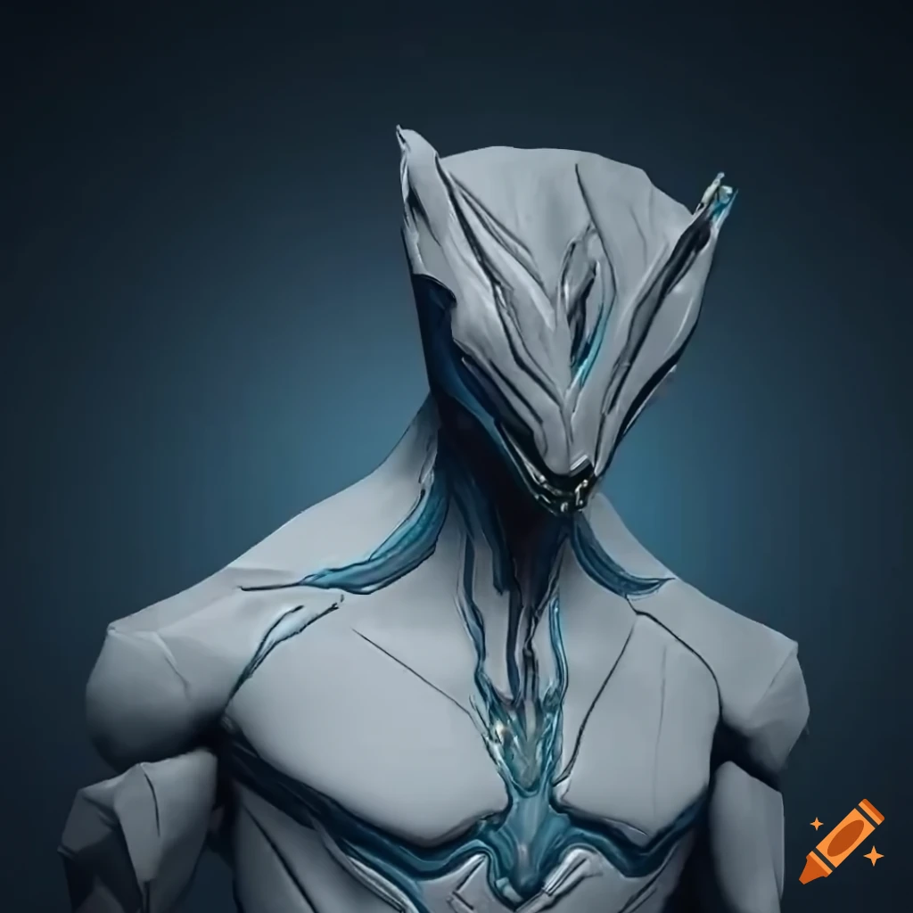 Male warframe character with origami theme in hyper-realistic style on ...