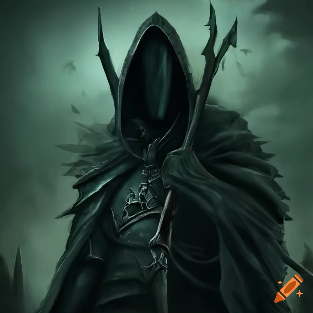 Nazgul in an epic fantasy setting with intricate details on Craiyon