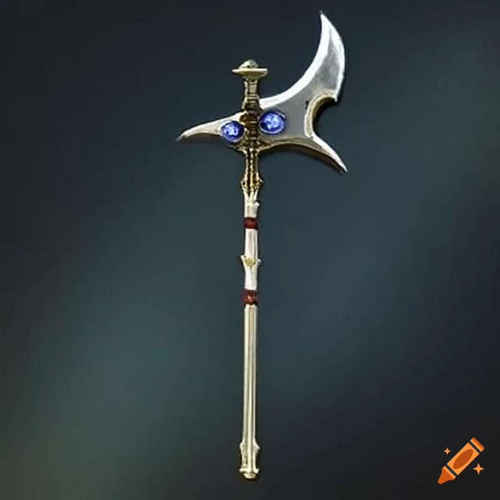 Magic perfect master halberd on Craiyon