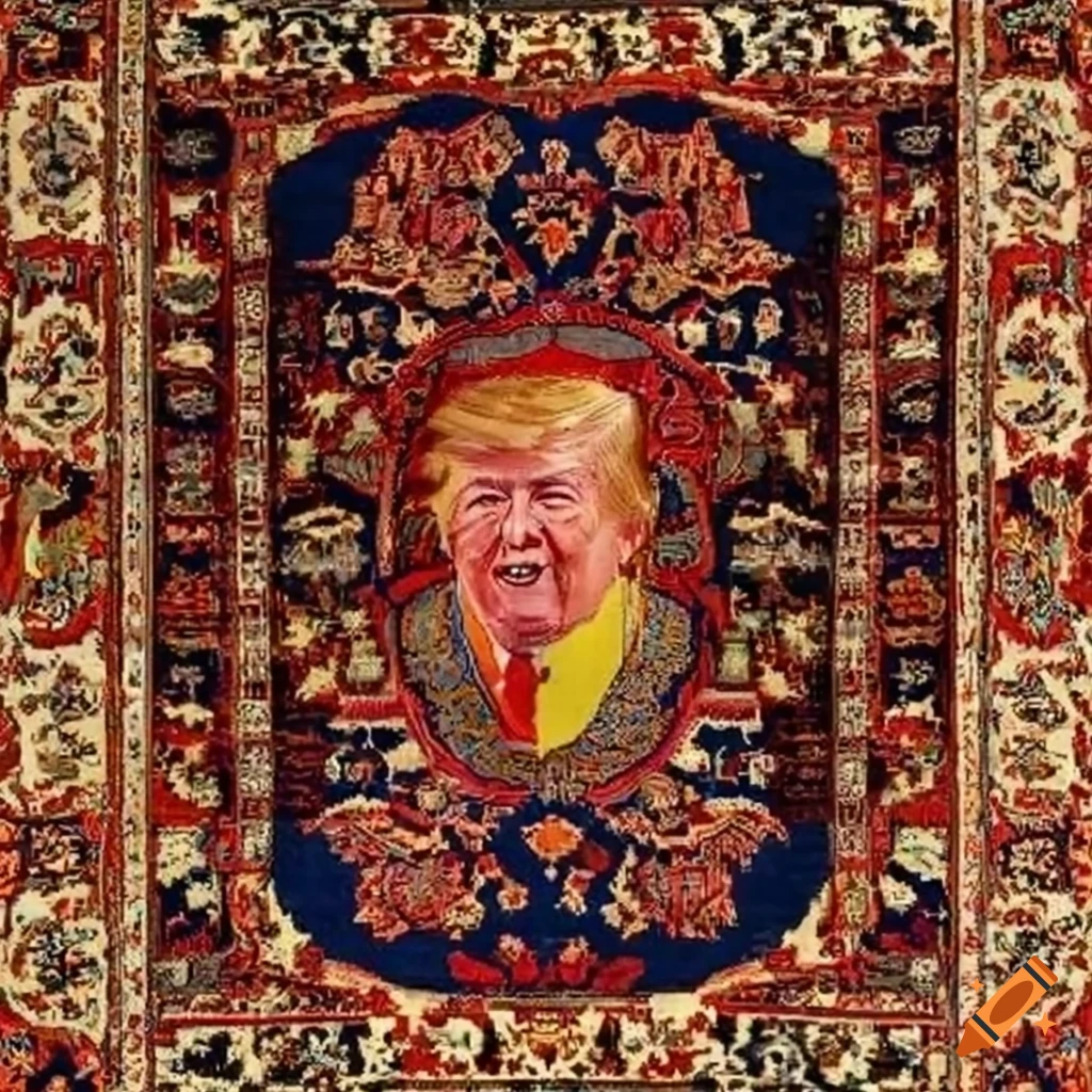 Donald trump-themed oriental rug on Craiyon