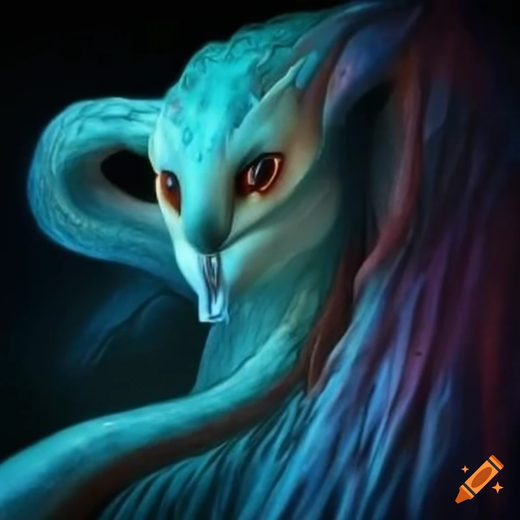 Fascinating and ethereally beautiful mysterious creature on Craiyon