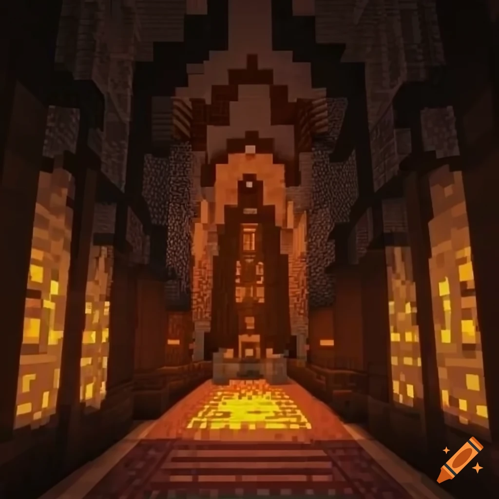 Anor londo recreated in minecraft beta 1.7.3 on Craiyon