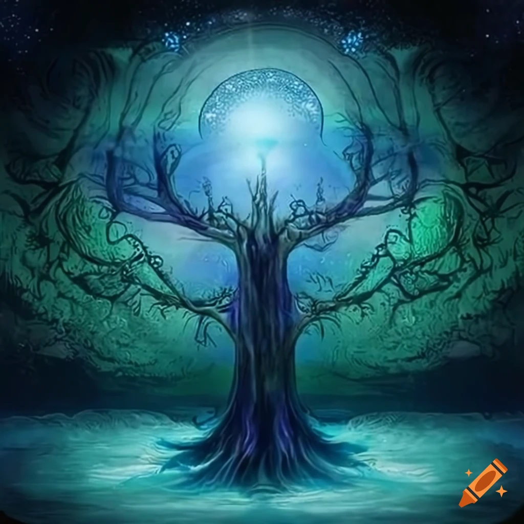 Soul tree in a fantasy setting on Craiyon