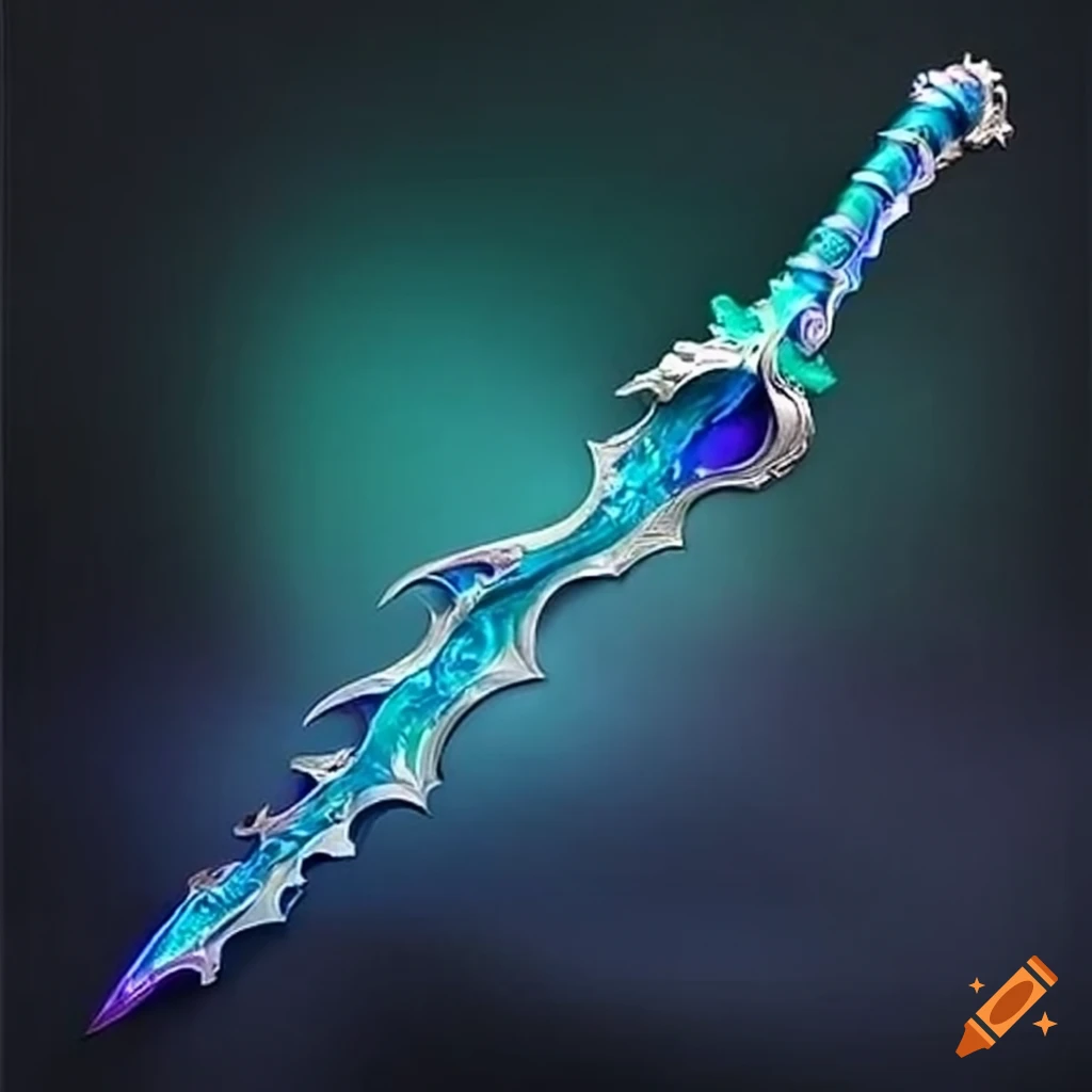 Intricate magic wave sword on Craiyon