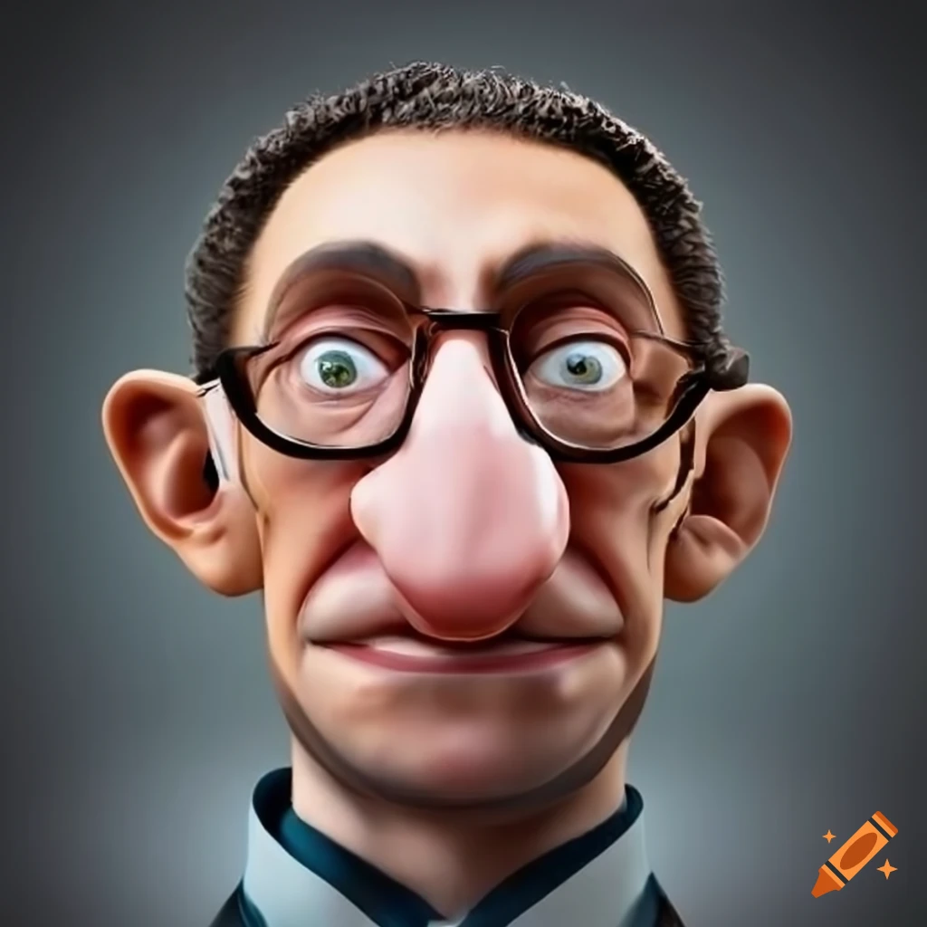 Person with prominent facial features on Craiyon