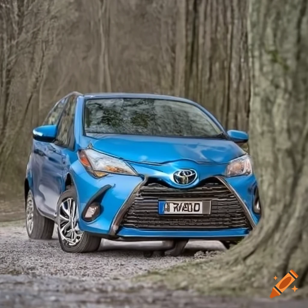 Blue toyota yaris 2016 model on Craiyon