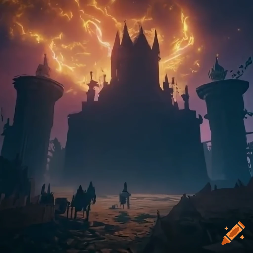 Medieval castle under siege inspired by elden ring's game setting on ...