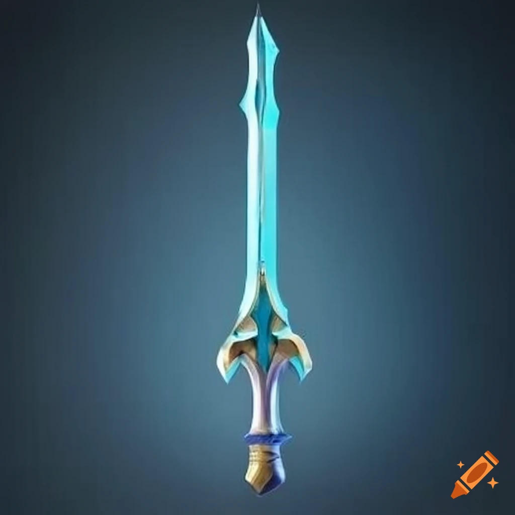 Magic intricate curved master sword on Craiyon
