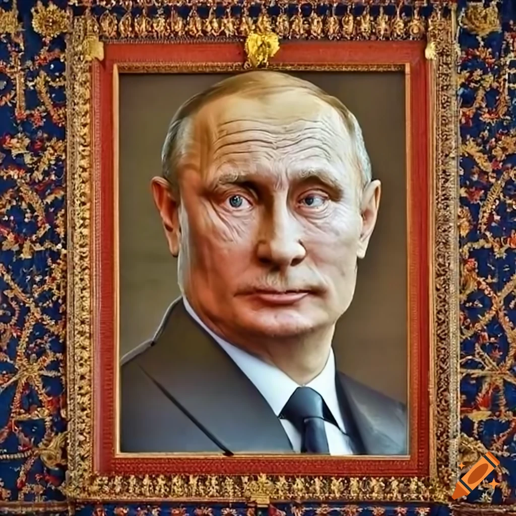 Portrait of president putin in traditional soviet setting on Craiyon