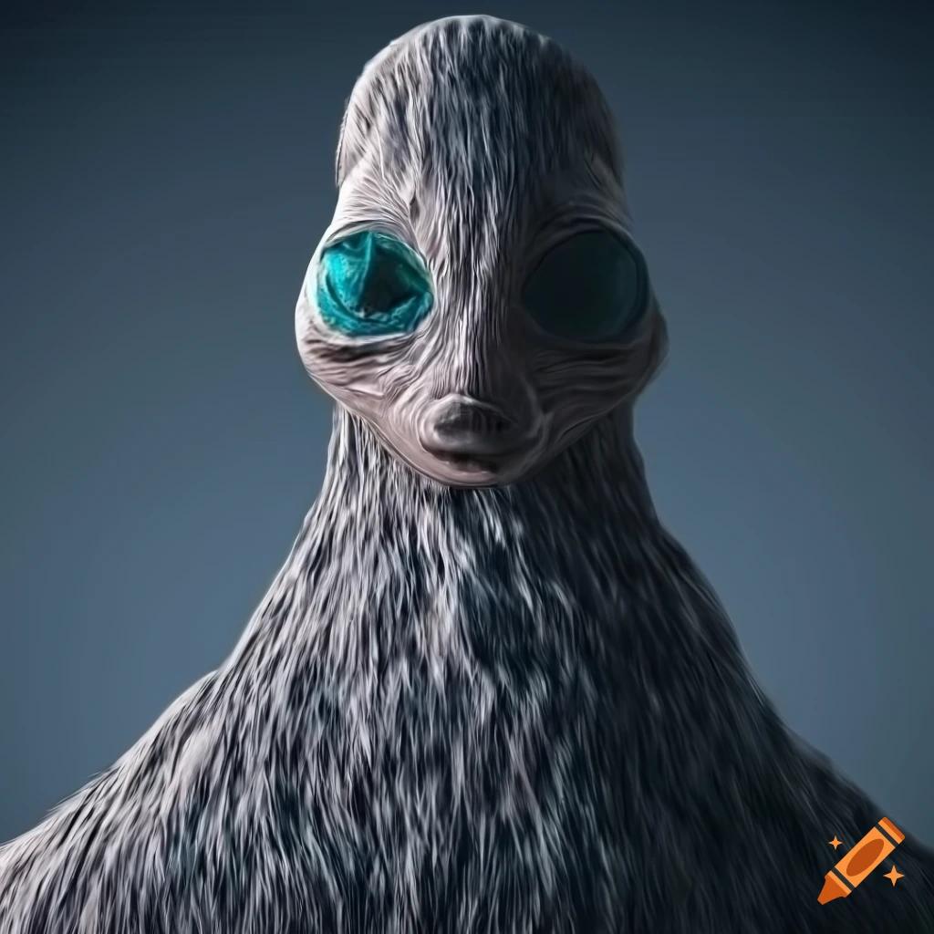 Alien building with fur-like texture on Craiyon