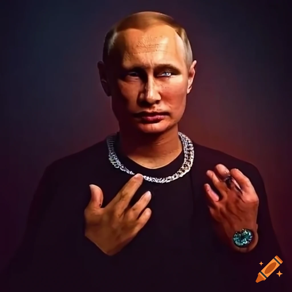 Vladimir putin as a rap artist in compton on Craiyon