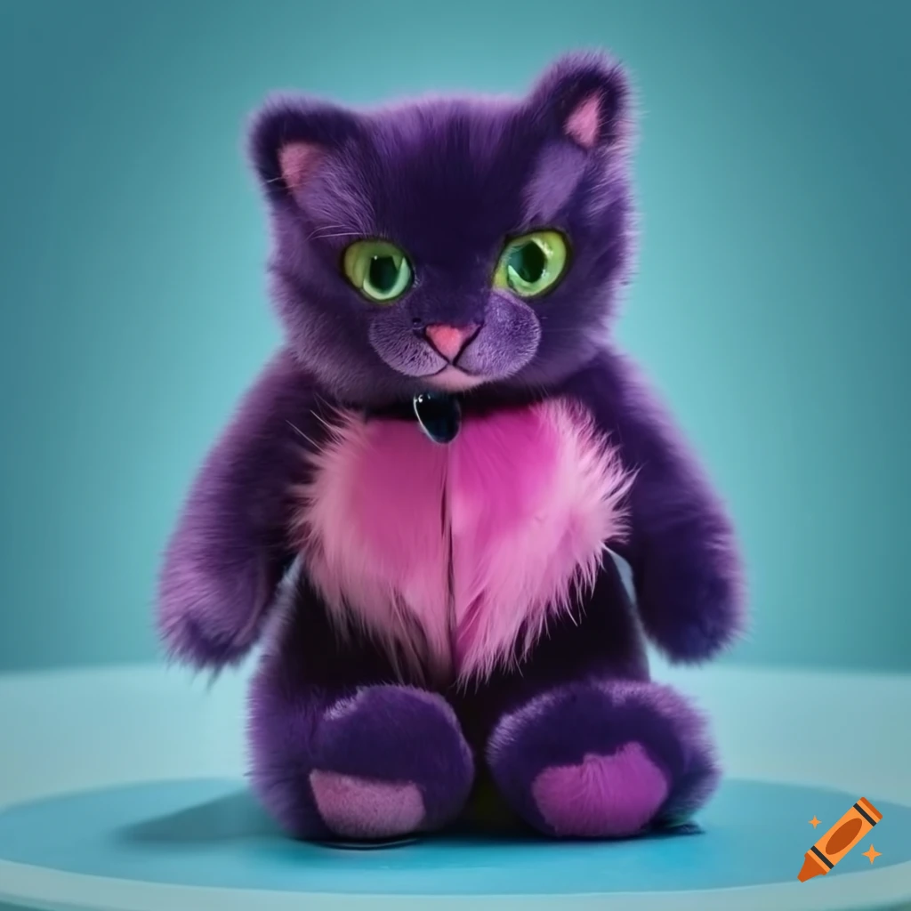 Hypercolor cat teddy bears on Craiyon