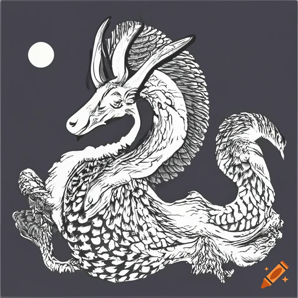 Mythical antelope kneeling in the sea with magic lights on Craiyon