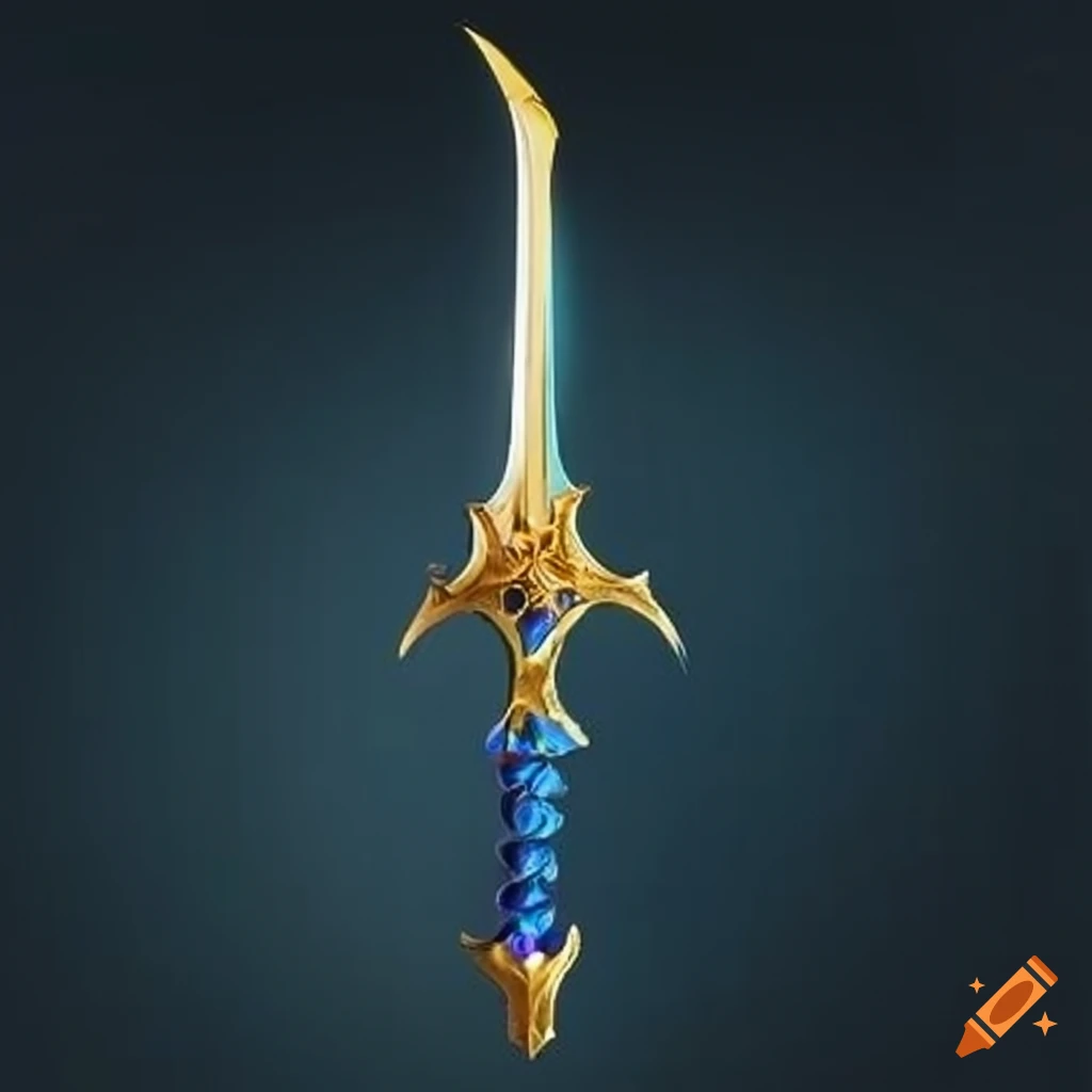 Mythic master sword with a perfect wave design on Craiyon