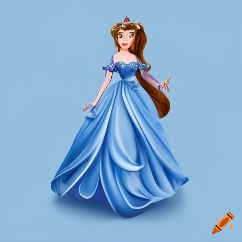 Blue princess dress image on Craiyon