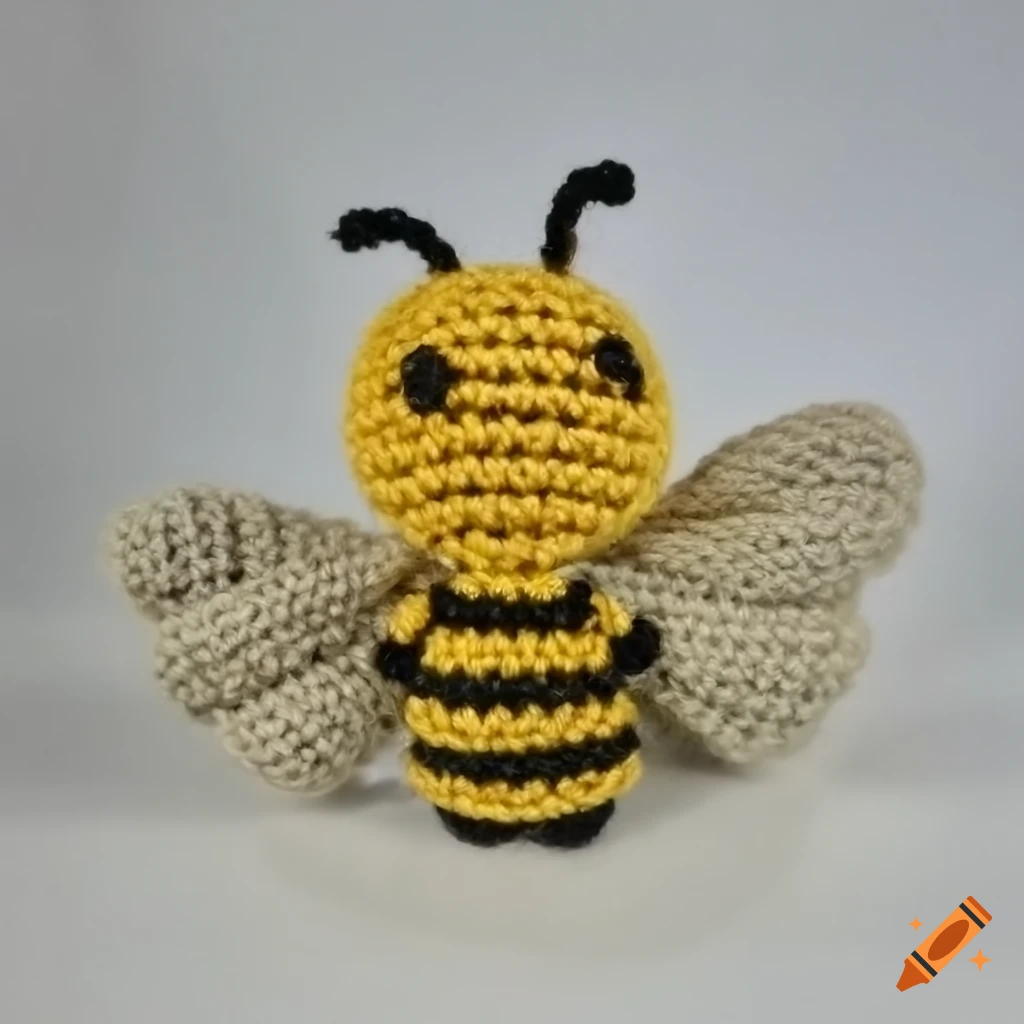 Amigurumi bee figure on Craiyon