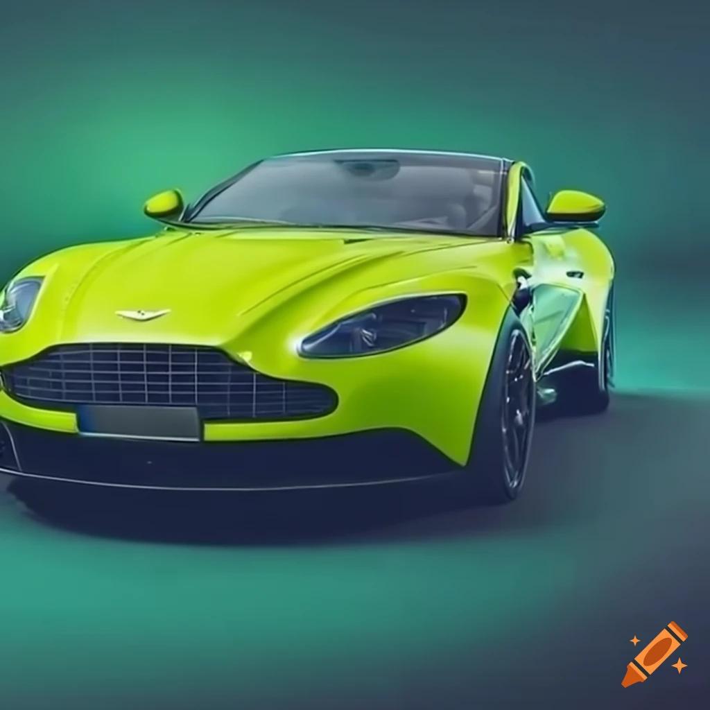 Aston martin db11 gt8 street racing variant in lemon essence paint on ...