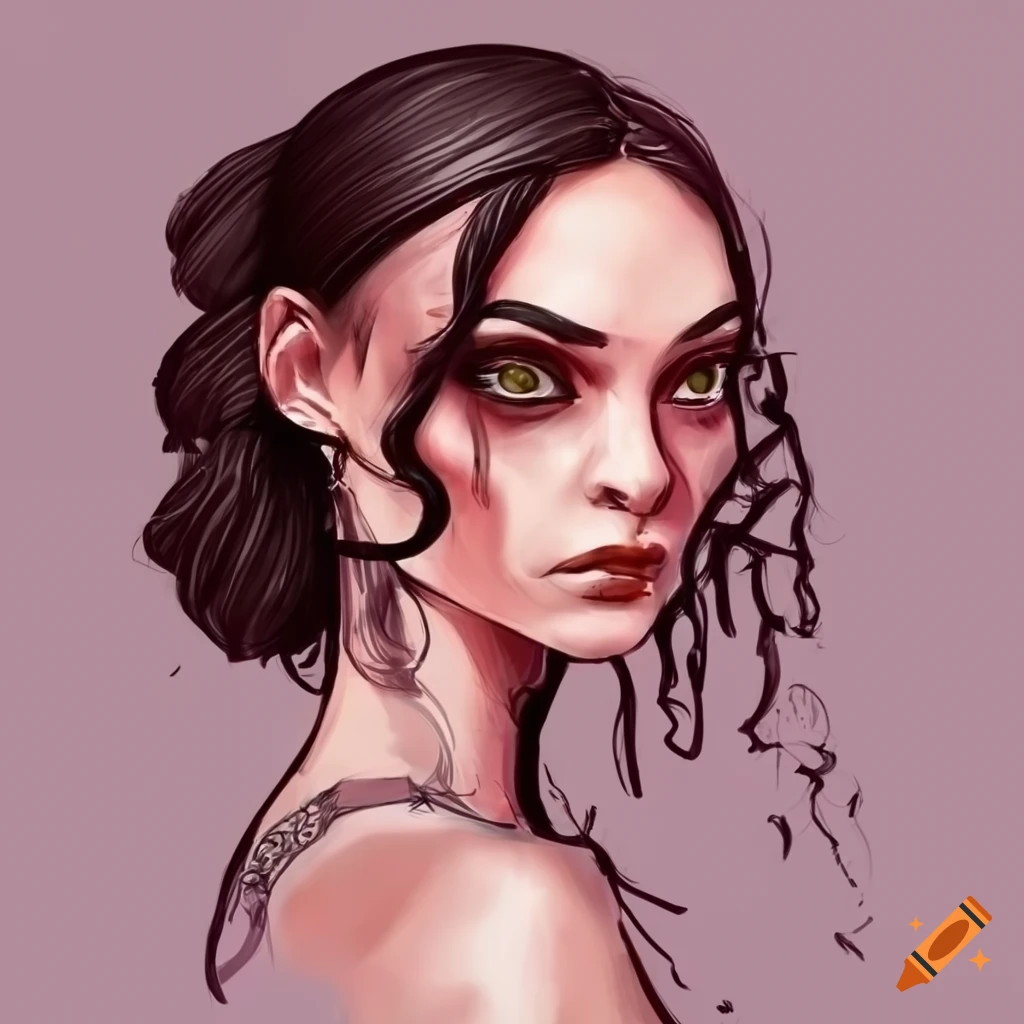 Alternative woman sketch on Craiyon