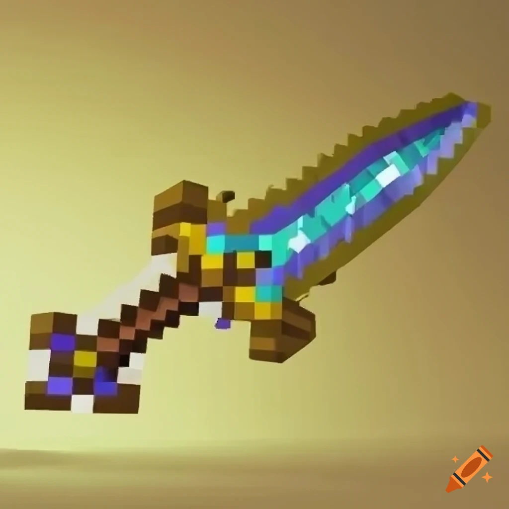 Minecraft celestium yellow sword on Craiyon