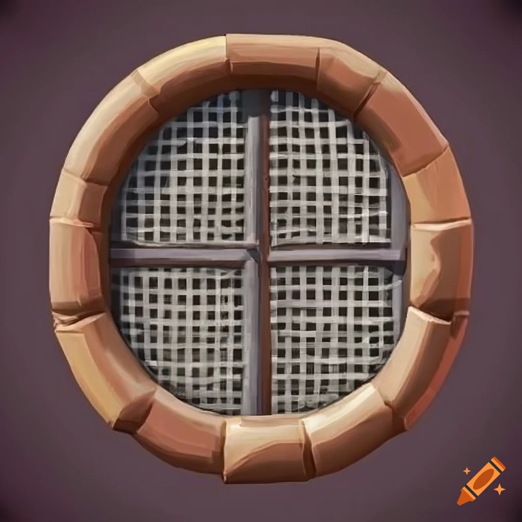 Stylized seamless medieval window texture on Craiyon