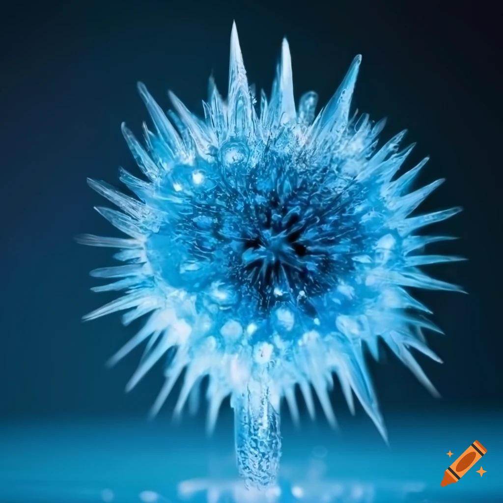 Spiky Icicle Ball Projectile On A Blank Background On Craiyon