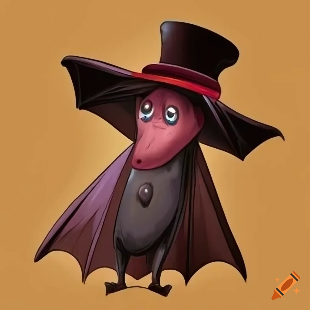 Bat with a hat on Craiyon