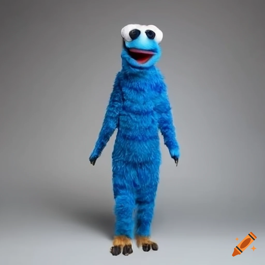Meerkat in blue muppet monster suit on Craiyon