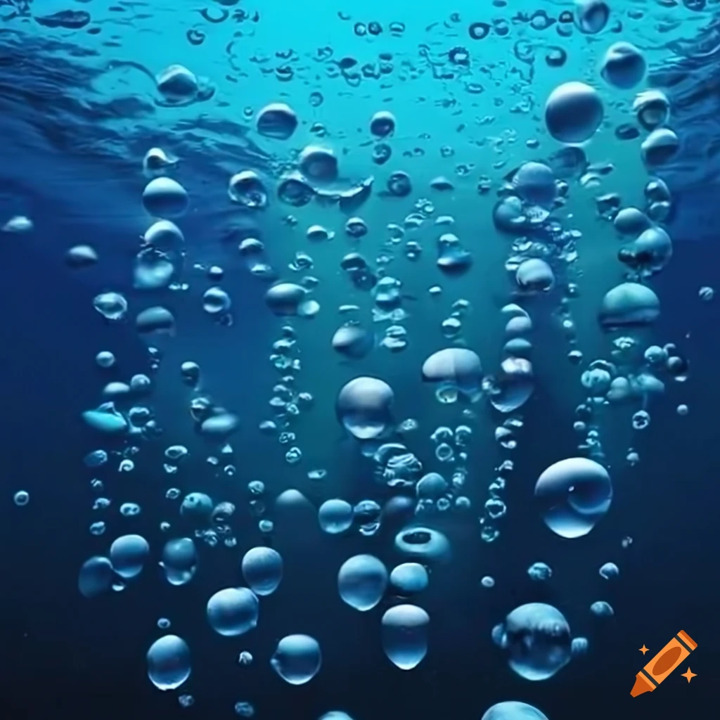 Underwater scene with bubbles on Craiyon
