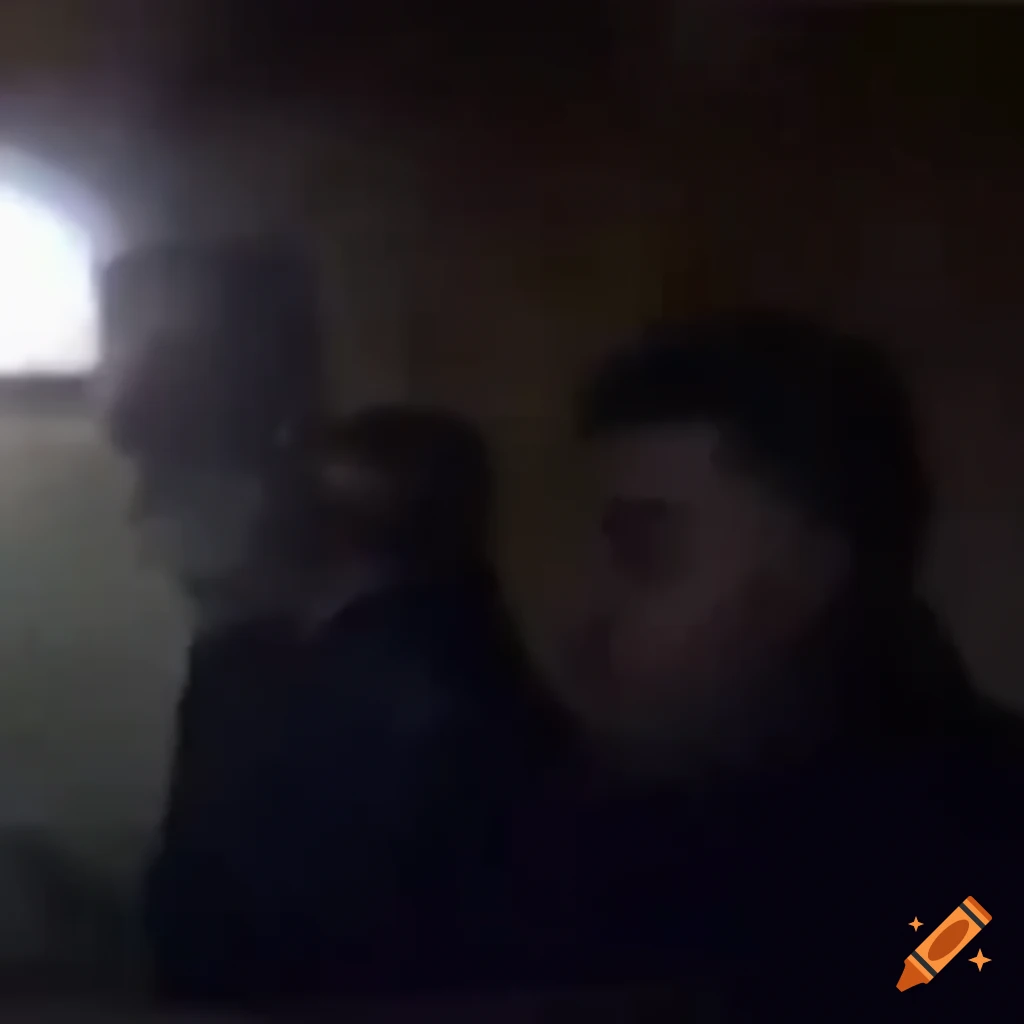 CCTV footage of an individual in the TOP Lajme Albania on Craiyon