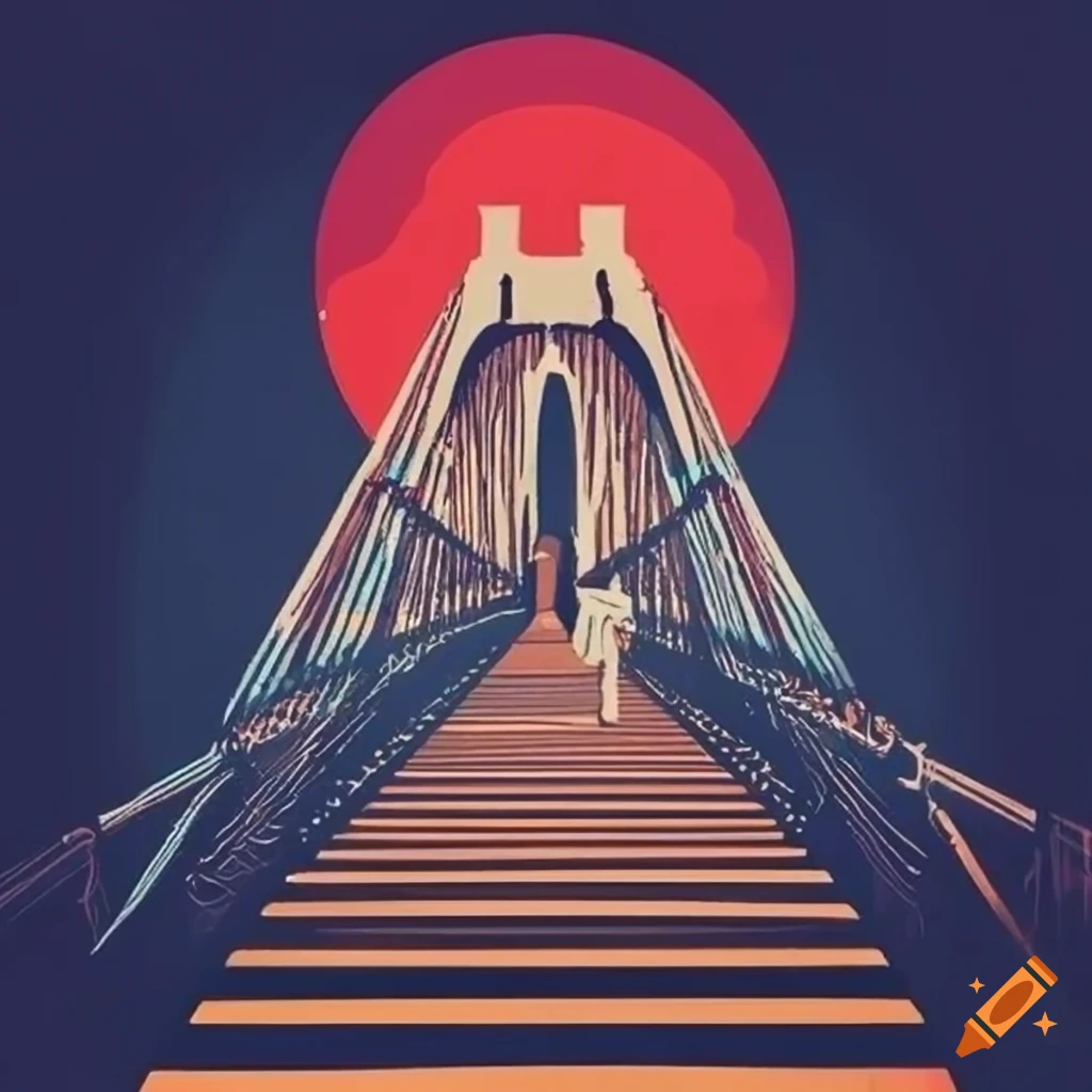 Propaganda poster with diverse people under a bridge and slogan 'dream ...