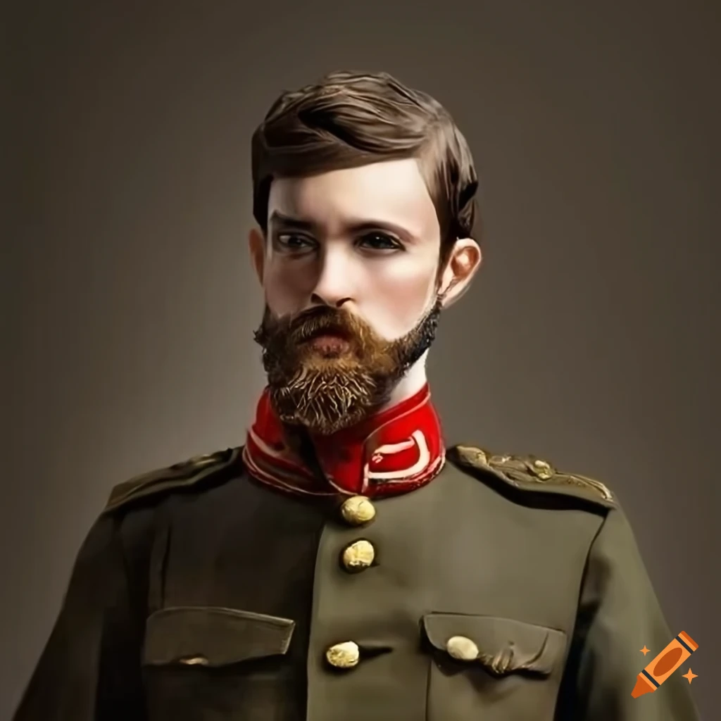 Young man in english military uniform from ww1 era on Craiyon