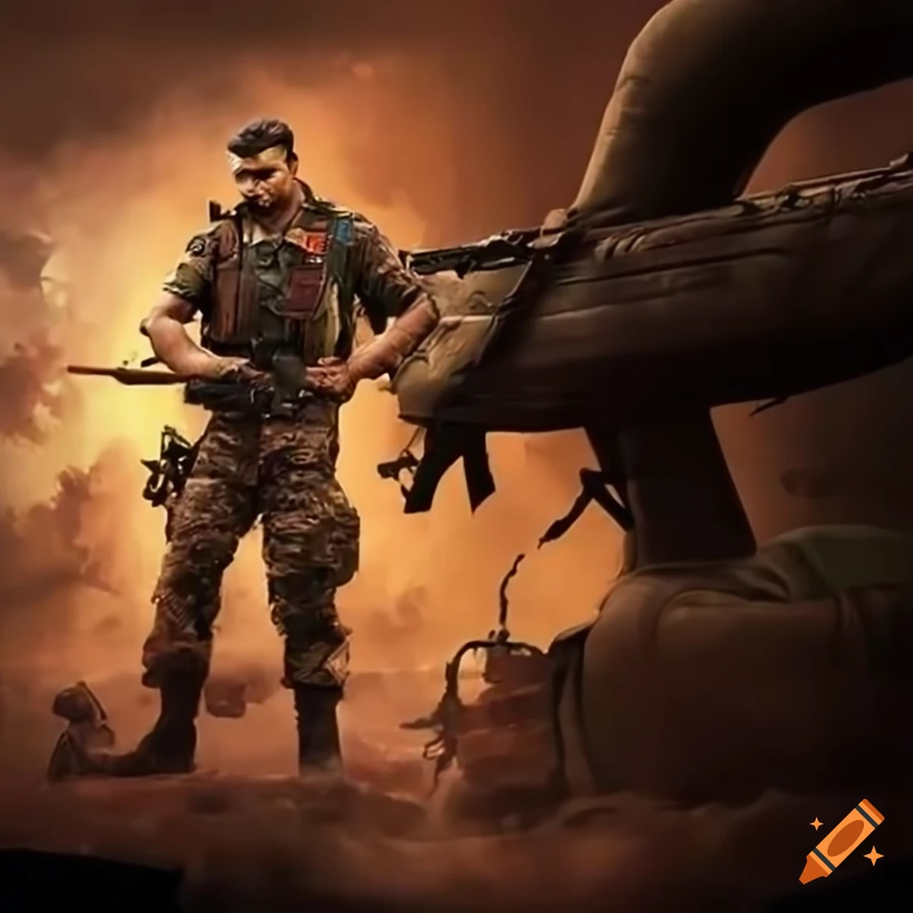 Intense action thriller poster with indian air force commandos ...