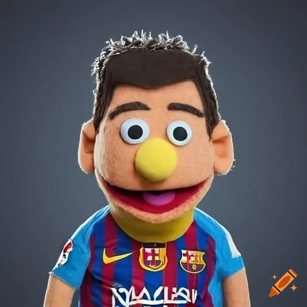 Felt muppet version of lionel messi on Craiyon