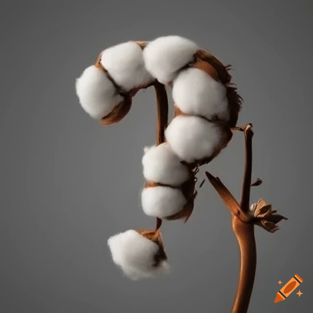 Question mark made of cotton material on Craiyon